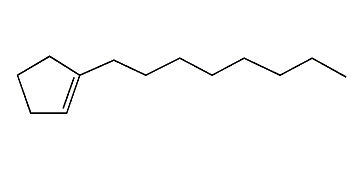 The Kovats Retention Index: 1-Octyl-1-cyclopentene (C13H24)