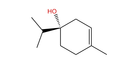 The Pherobase Floral Compound: (S)-1-Isopropyl-4-methyl-3-cyclohexen-1-ol (C10H18O)
