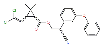 The Kovats Retention Index: Cypermethrin, isomer 1 (C23H21Cl2NO3)