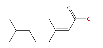Semiochemical compound: (E)-3,7-Dimethyl-2,6-octadienoic acid | C10H16O2